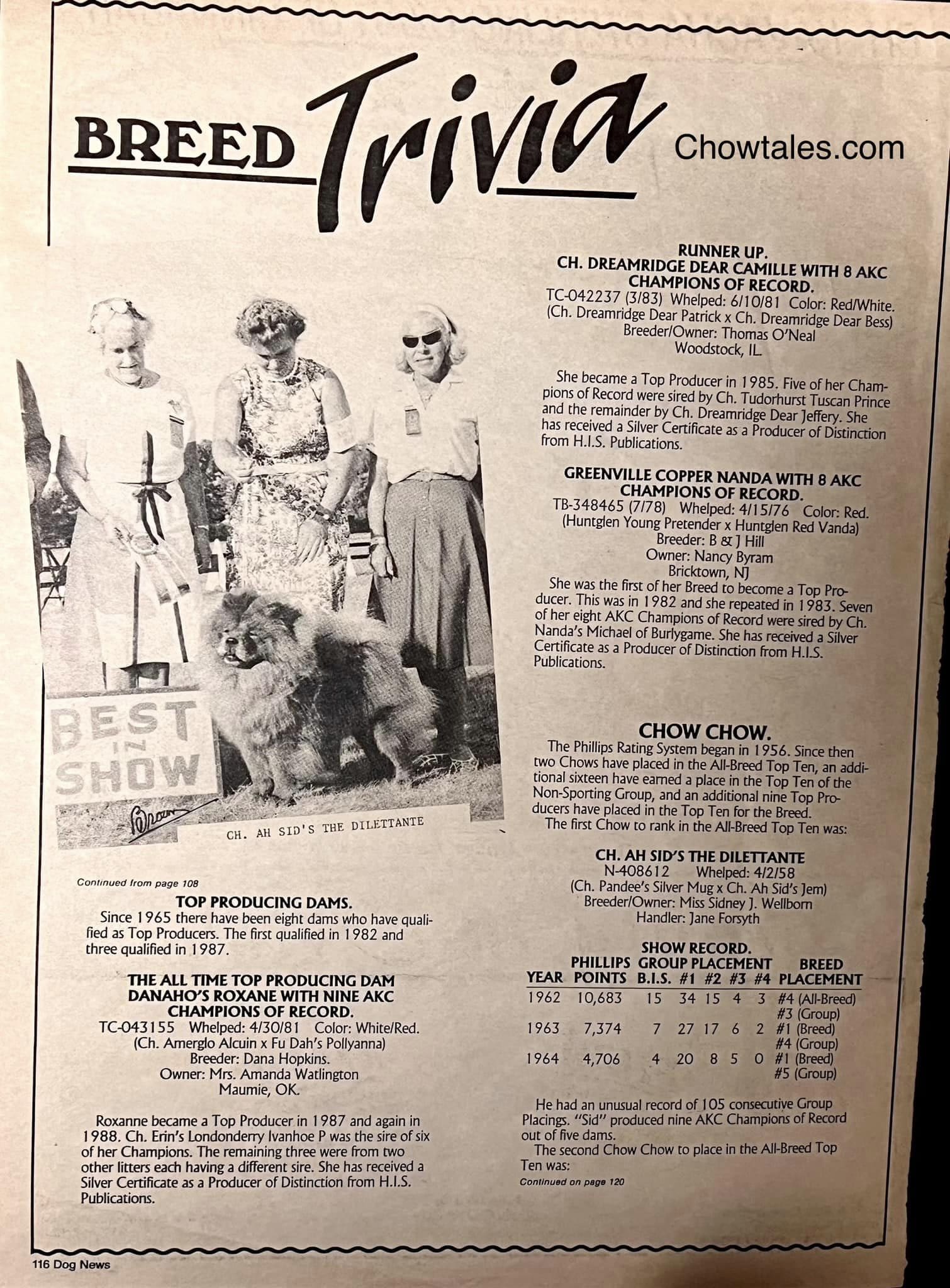 Show Chow Trivia from vintage magazine pages - ChowTales